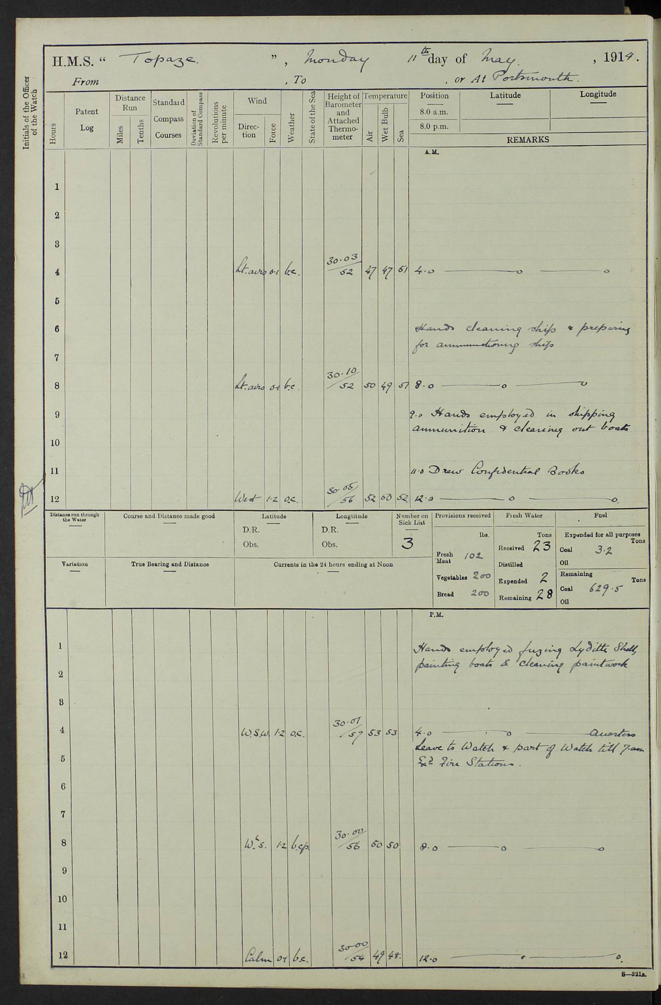 HMS Topaze, old 3rd class cruiser - British warships of World War 1