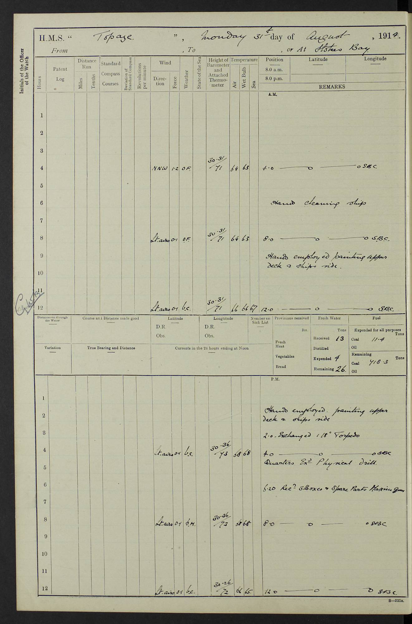 HMS Topaze, old 3rd class cruiser - British warships of World War 1