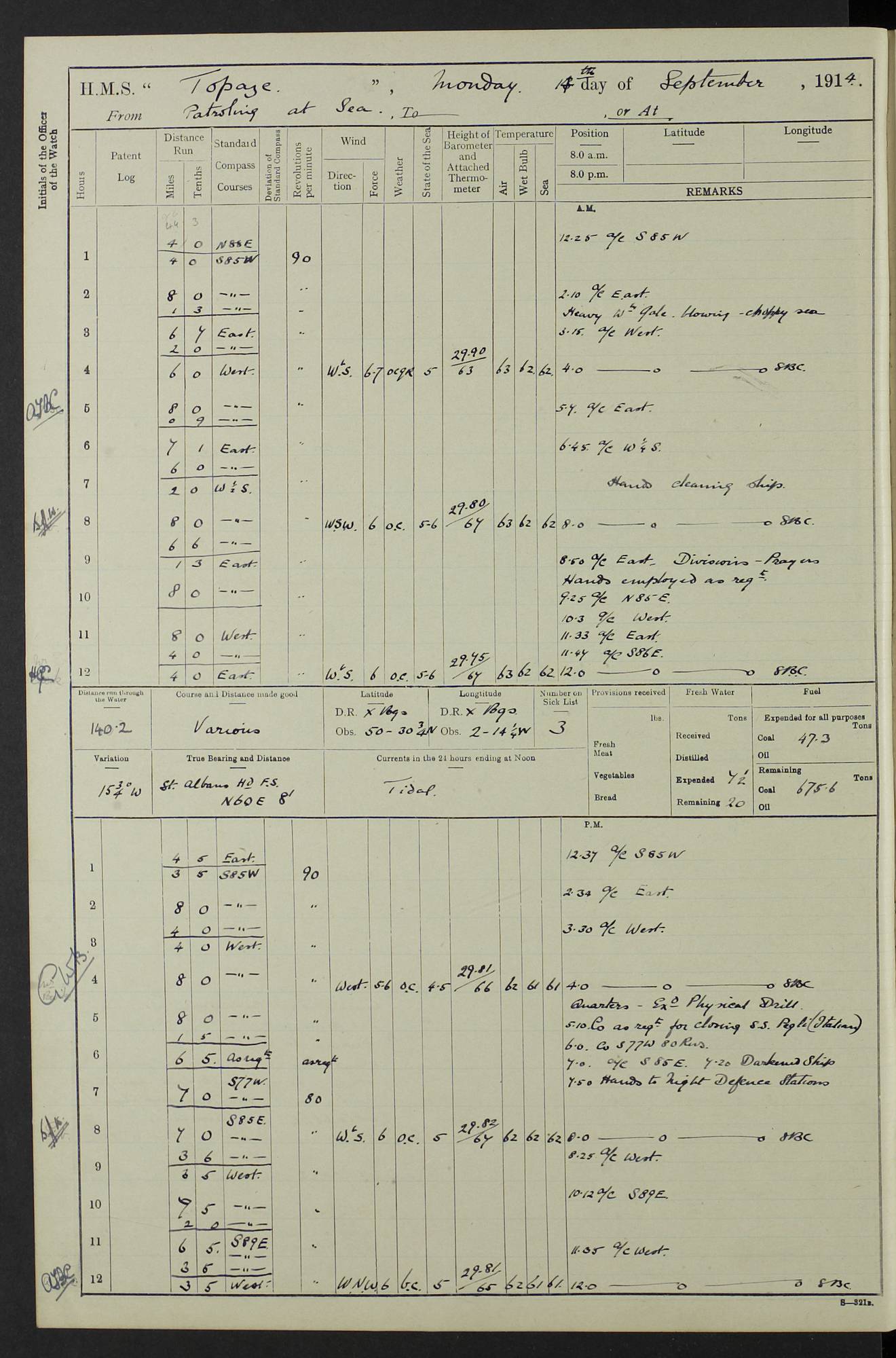 HMS Topaze, old 3rd class cruiser - British warships of World War 1