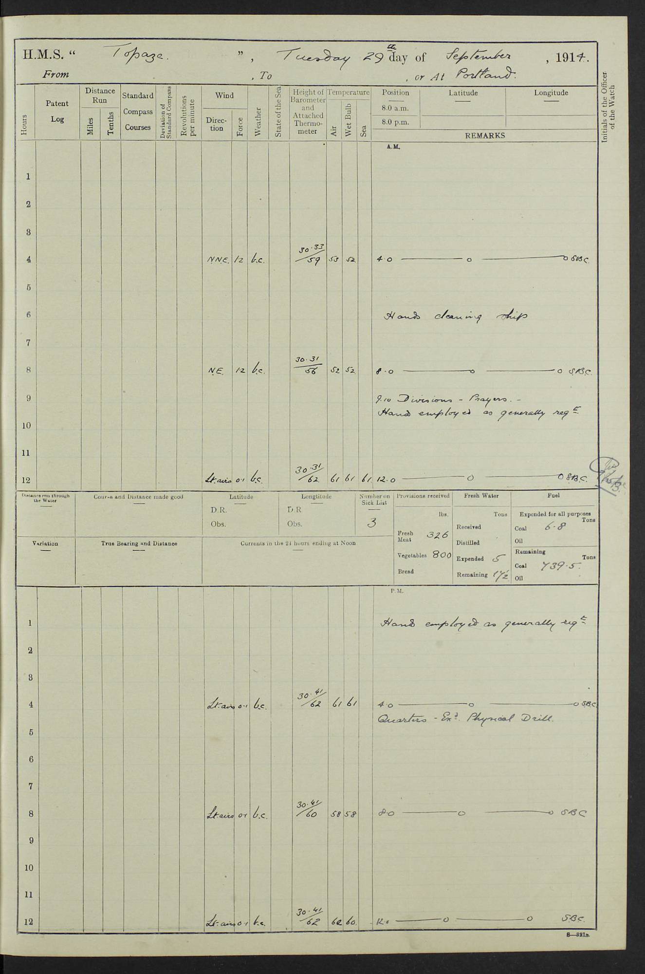 HMS Topaze, old 3rd class cruiser - British warships of World War 1