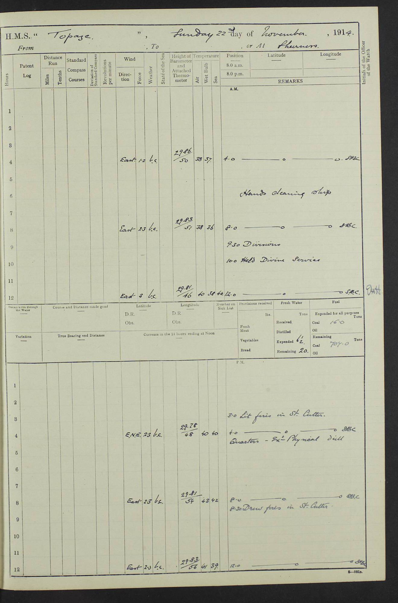 HMS Topaze, old 3rd class cruiser - British warships of World War 1