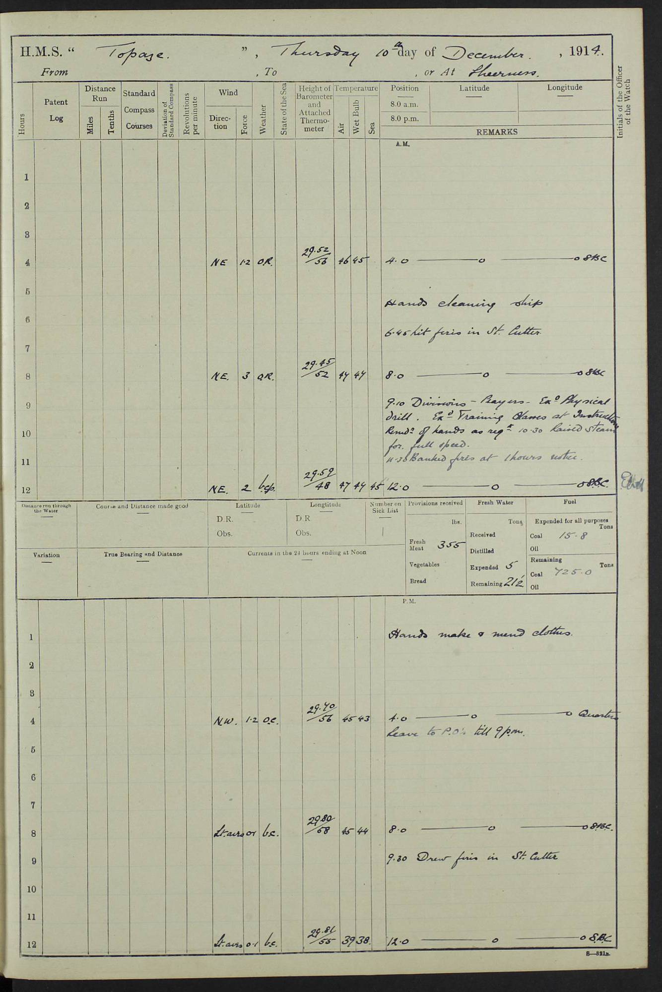 HMS Topaze, old 3rd class cruiser - British warships of World War 1