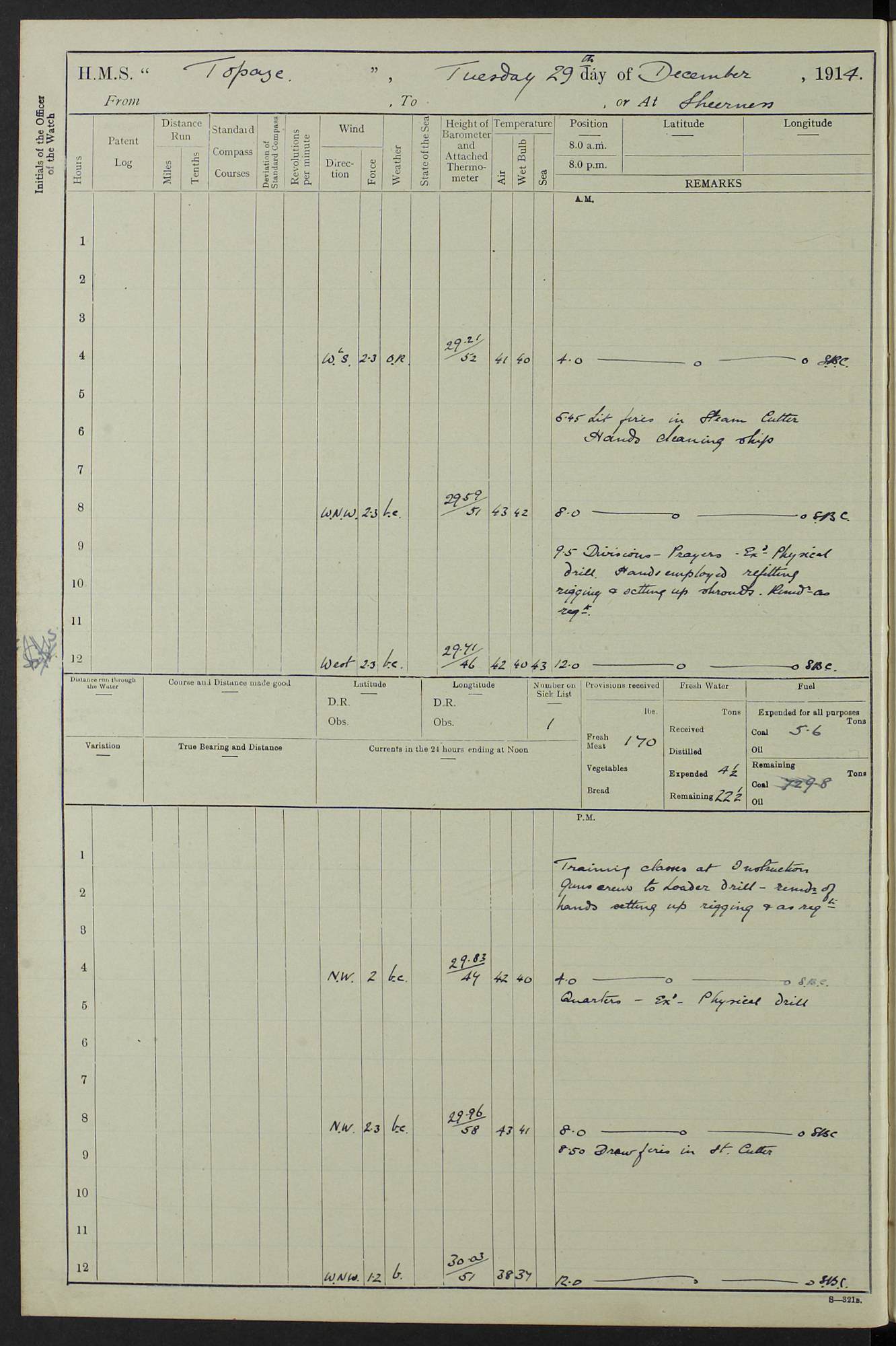 HMS Topaze, old 3rd class cruiser - British warships of World War 1