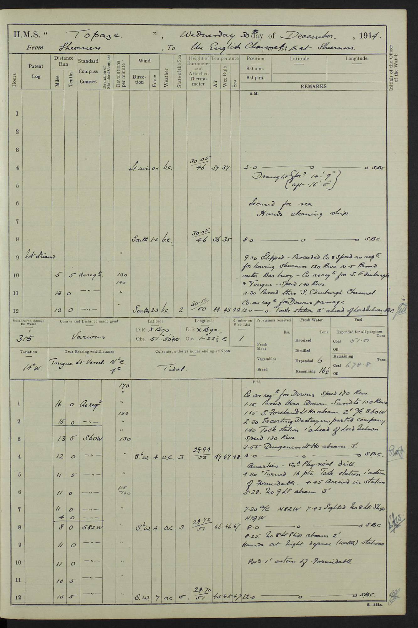 HMS Topaze, old 3rd class cruiser - British warships of World War 1