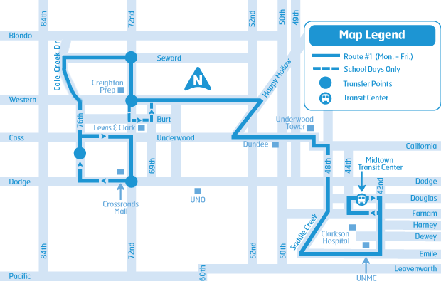 Omaha Maps Bus Stop