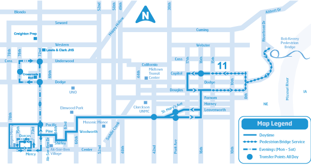 Omaha Maps Bus Stop