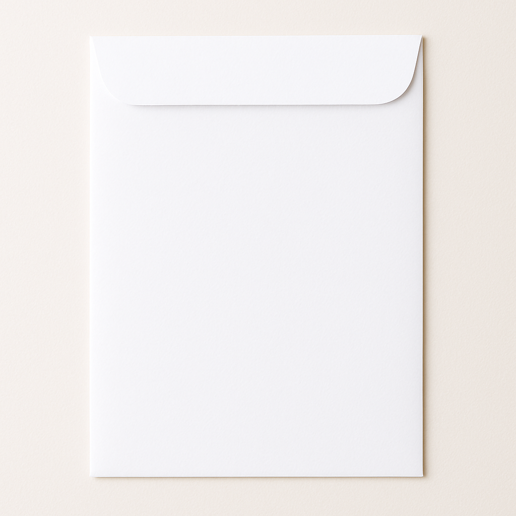 White 28lb 9 x 12 Open End Catalog Envelopes Peel & Seal Envelopes