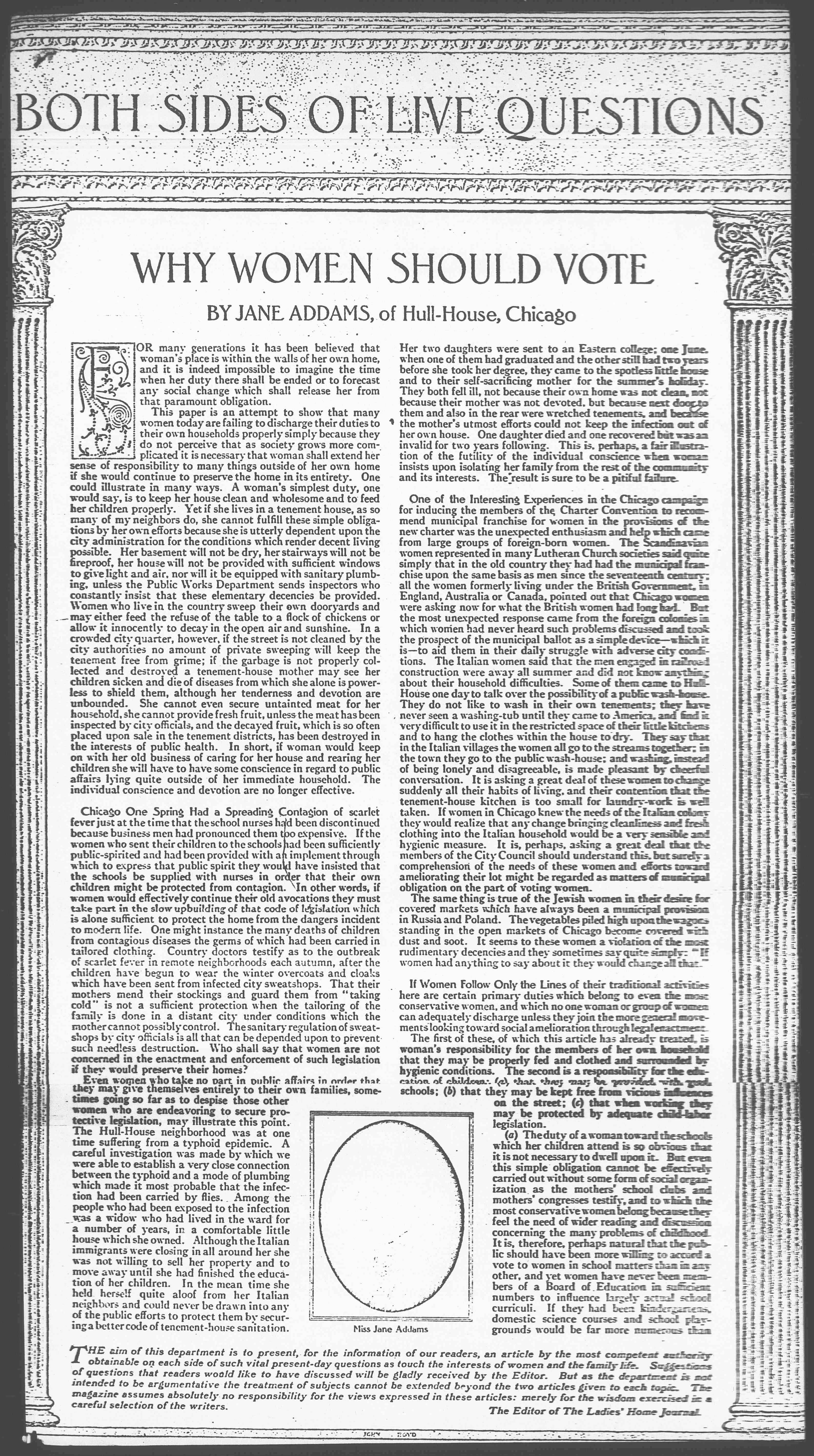 Jane Addams Sufragio Feminino Jane Addams Wikipedia