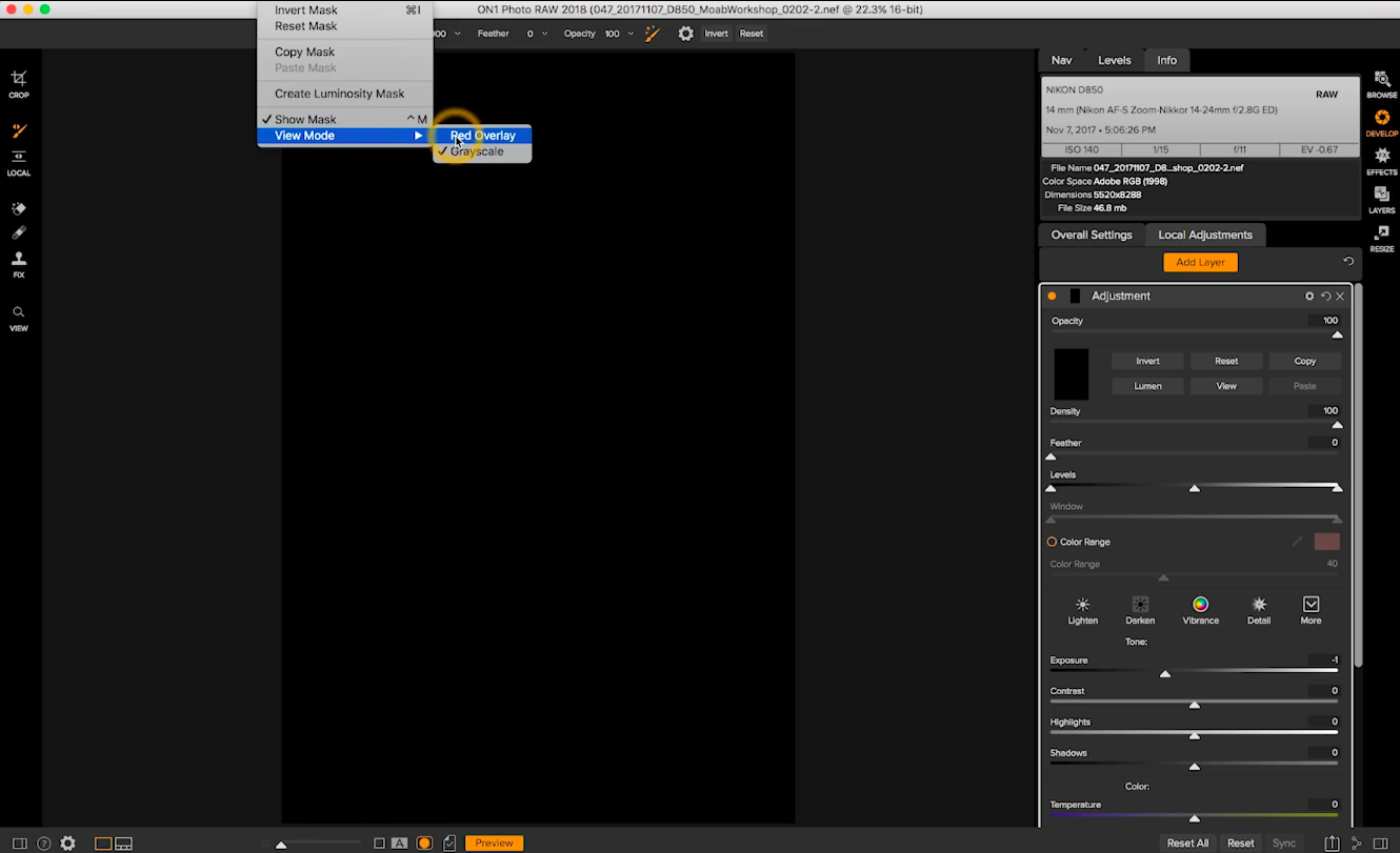 Using Develop To Make Masking Simple On1