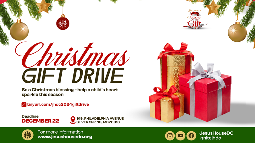 JHDC Christmas Gift Drive 2024 Drop Off Confirmation | Jesus House DC