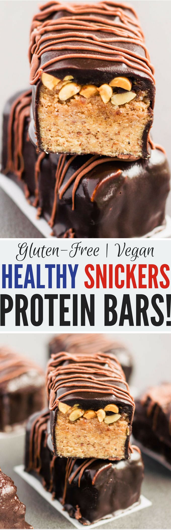 Healthy Snickers Protein Bars (Homemade) - One Clever Chef