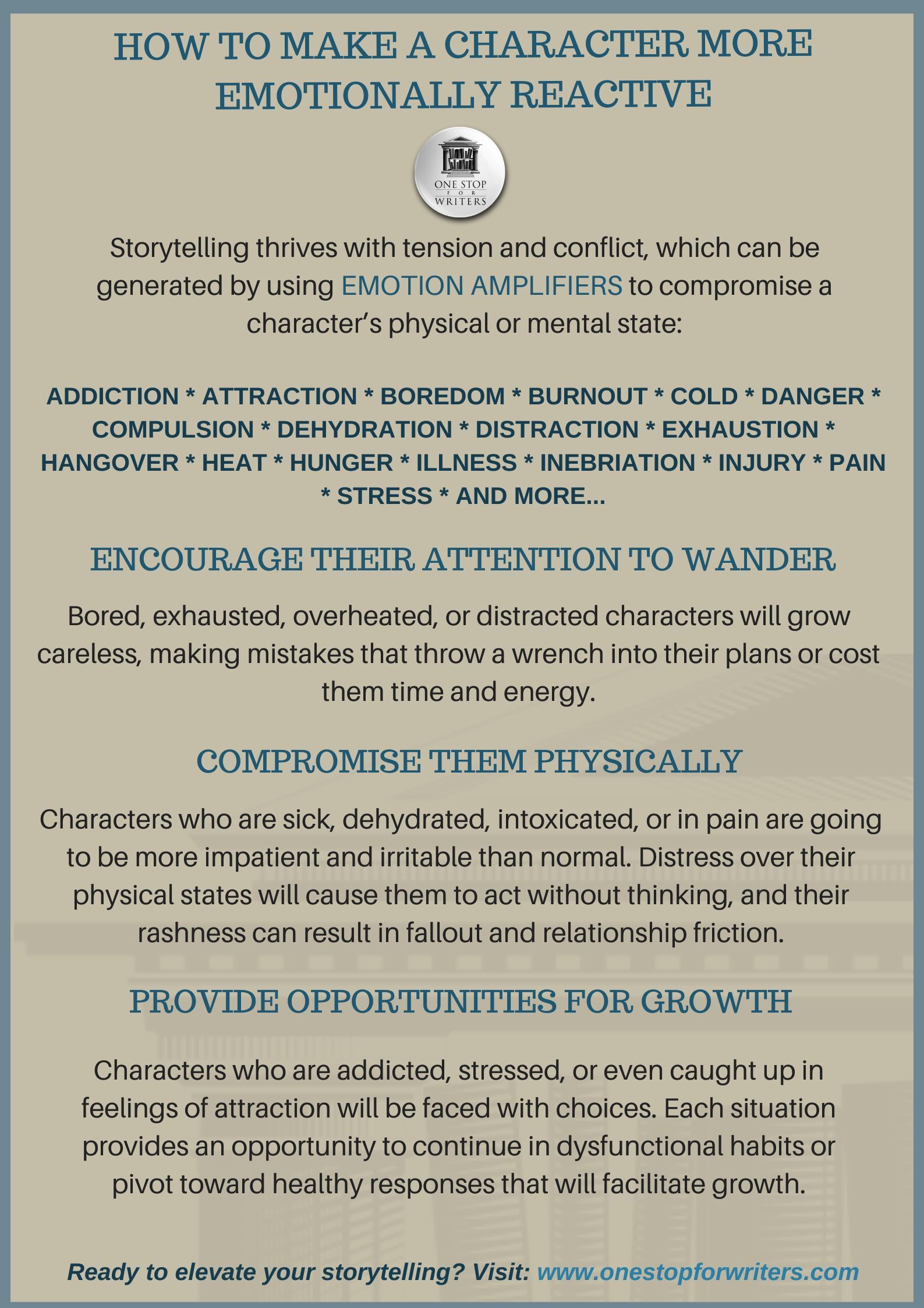 Checklists and Tip Sheets | One Stop For Writers