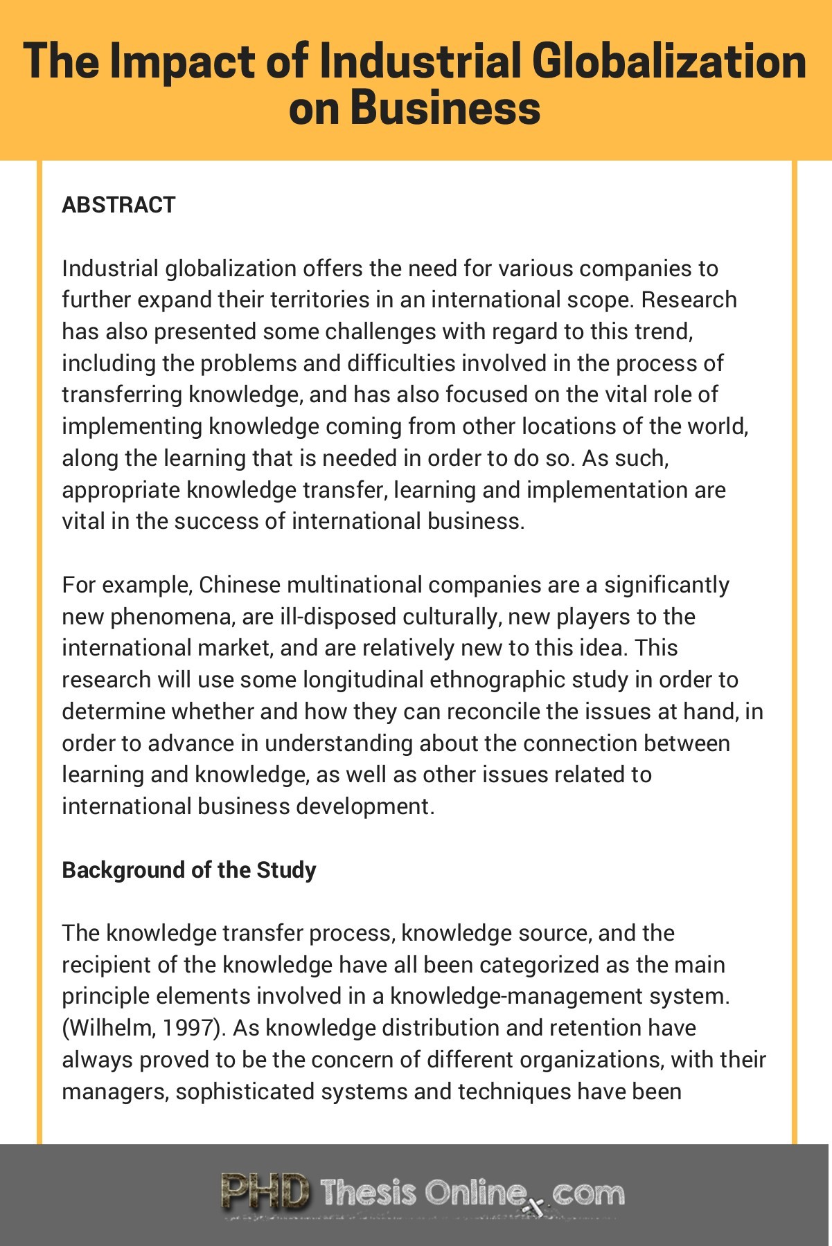 Thesis Proposal Example