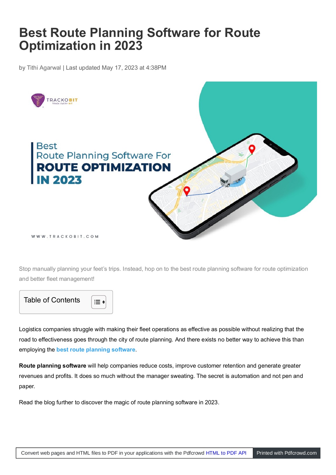 Best Route Planning Software for Route Optimization in 2023 - Trackobit ...