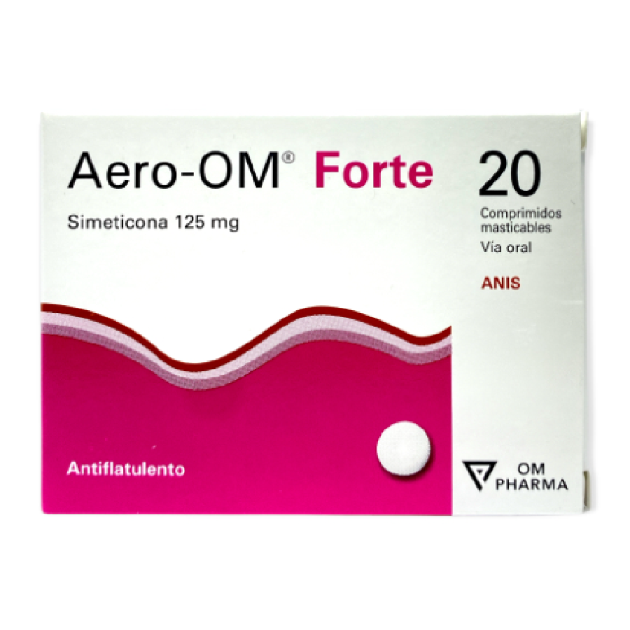 AERO OM FORTE 125 MG CJA X 20 COMP (Precio x Unidad) - Super Farmacias ...