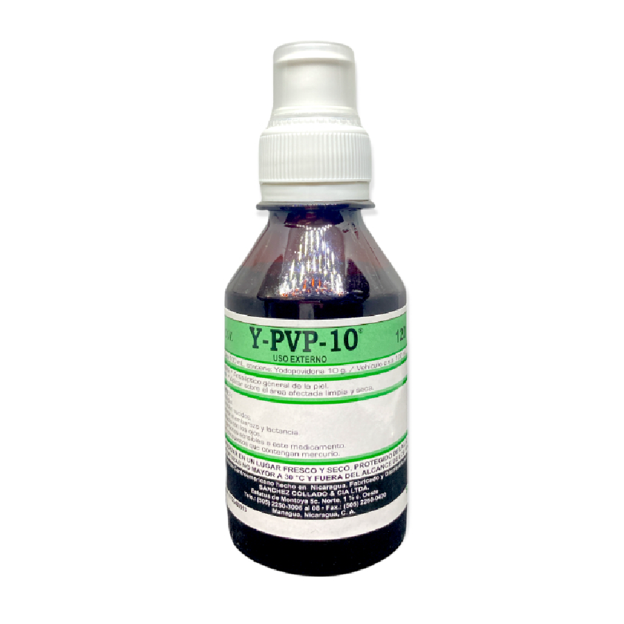 Y - PVP 10% (YODOPOVIDONA) X 120 ML - Super Farmacias Medco Xolotlan - Compras en línea - Managua