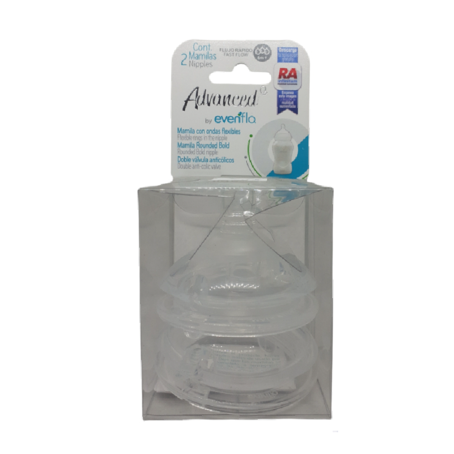 MAMILA ADVANCED DOBLE VALVULA ANTICOLICOS FLUJO RAPIDO X 2 U (+ I.V.A ...