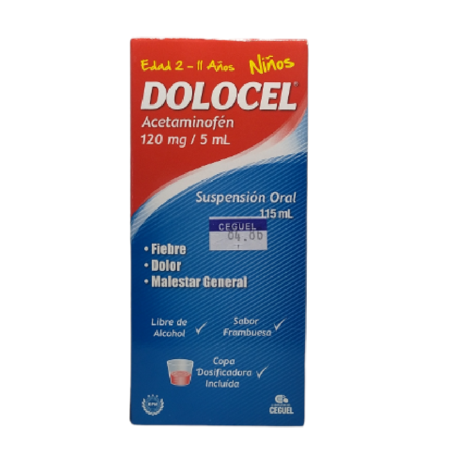 DOLOCEL SUSP FCO X 115 ML (ACETAMINOFEN) - Super Farmacias Medco ...