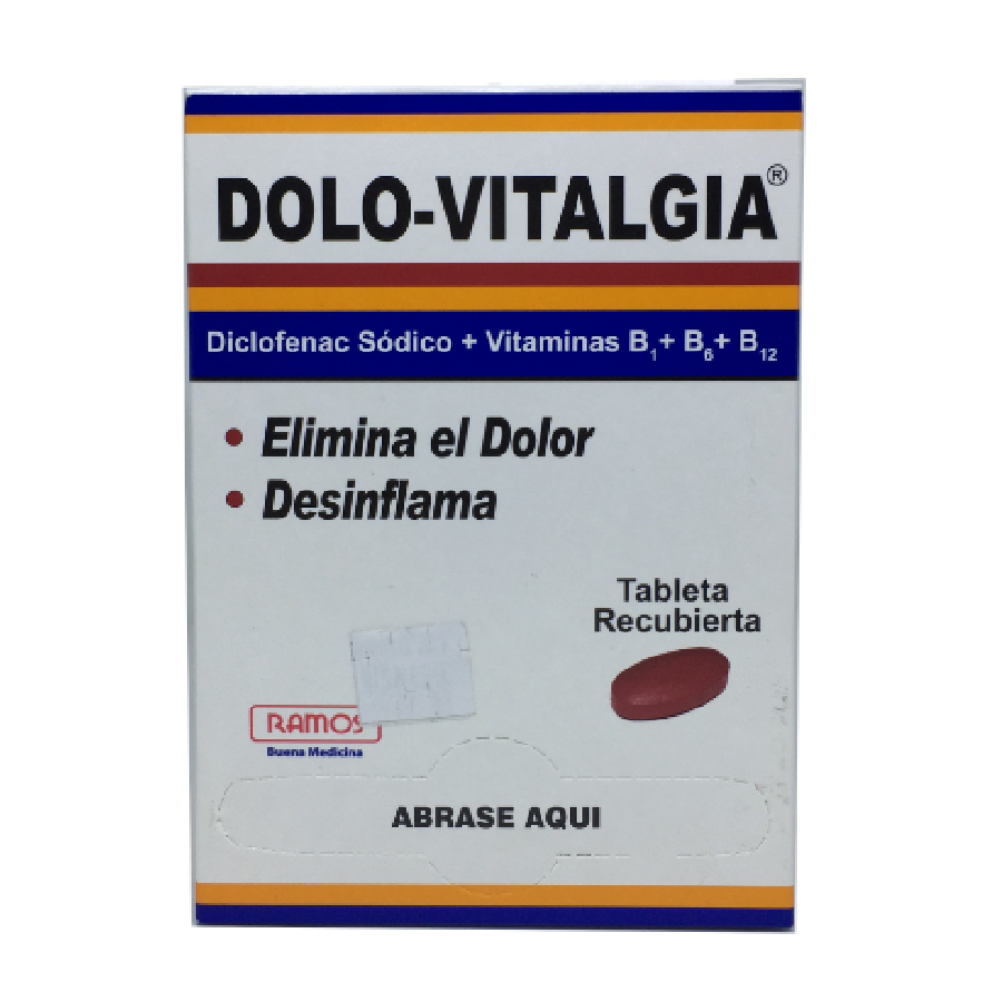 DOLO VITALGIA TAB X100 (C) (Precio x Unidad) - Super Farmacias Medco ...