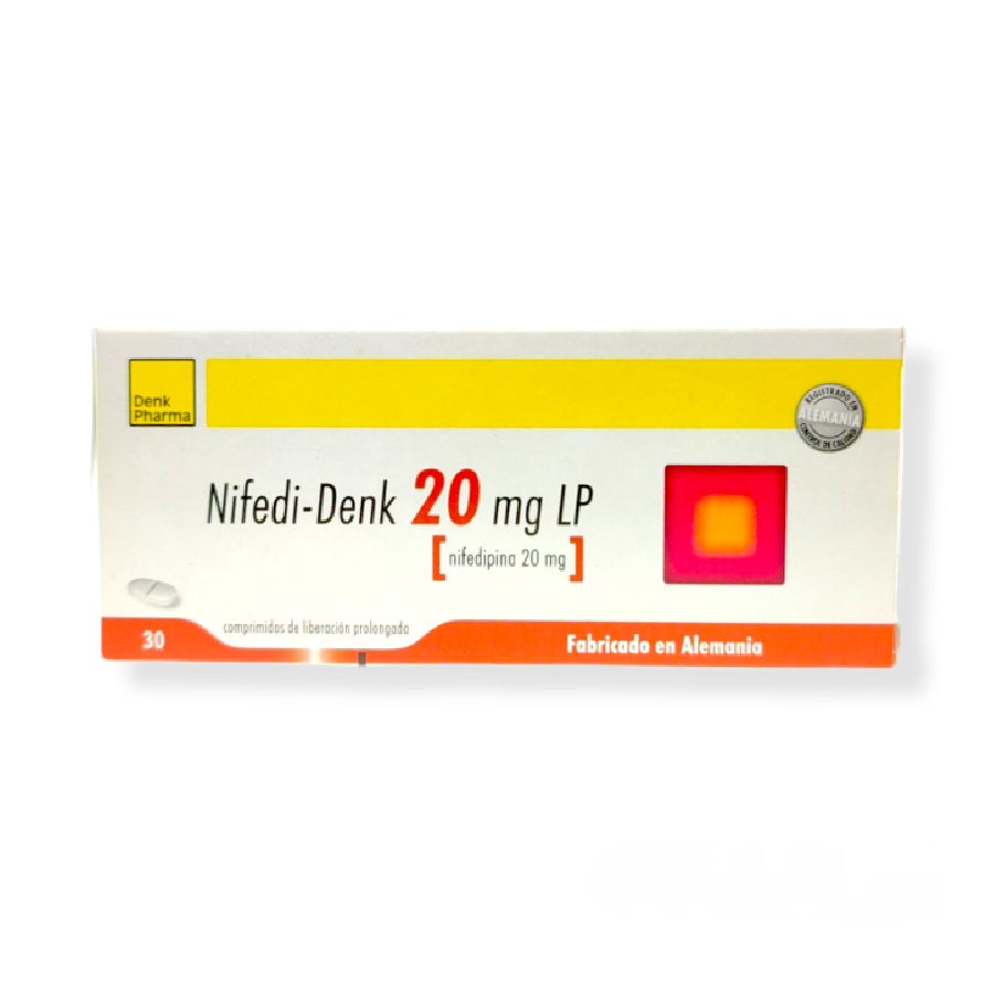 NIFEDIPINA RETARD 20MG DENK PHARMA CAJA X 30 COMP (Precio x Unidad ...