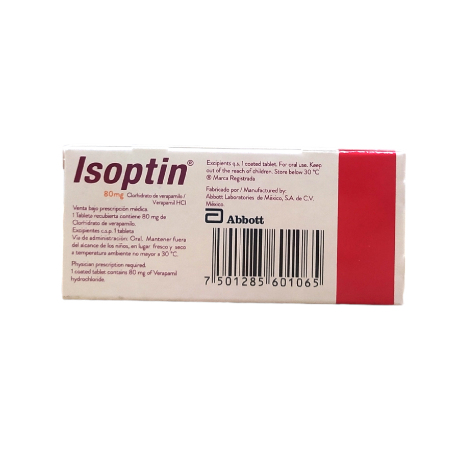 ISOPTIN TAB 80MG X50 (Precio x Unidad) - Super Farmacias Medco Xolotlan ...