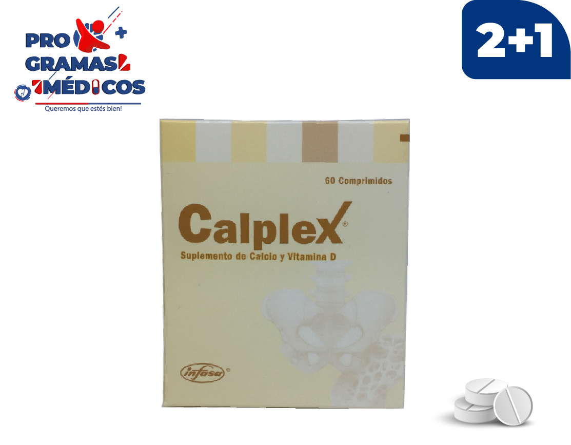 CALPLEX (CALCIO+VIT.D) CJA X60TBS (PM) (C) (Precio x Unidad) - Super ...