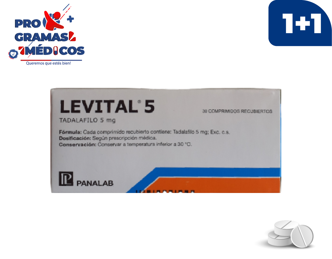 LEVITAL 5 MG (TADALAFILO) CJA X 30 COMP (PM) (Precio x Unidad) - Super ...