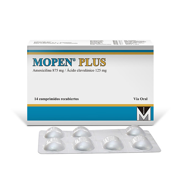 MOPEN PLUS (AMOX. AC.CLAVULANICO) 875MG/125MG CJA X 14 TAB (Precio x ...