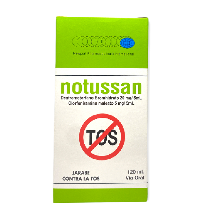 NOTUSSAN (DEXTROMETORFANO+CLORFENIRAMINA)JBE FCO X 120 ML - Super ...