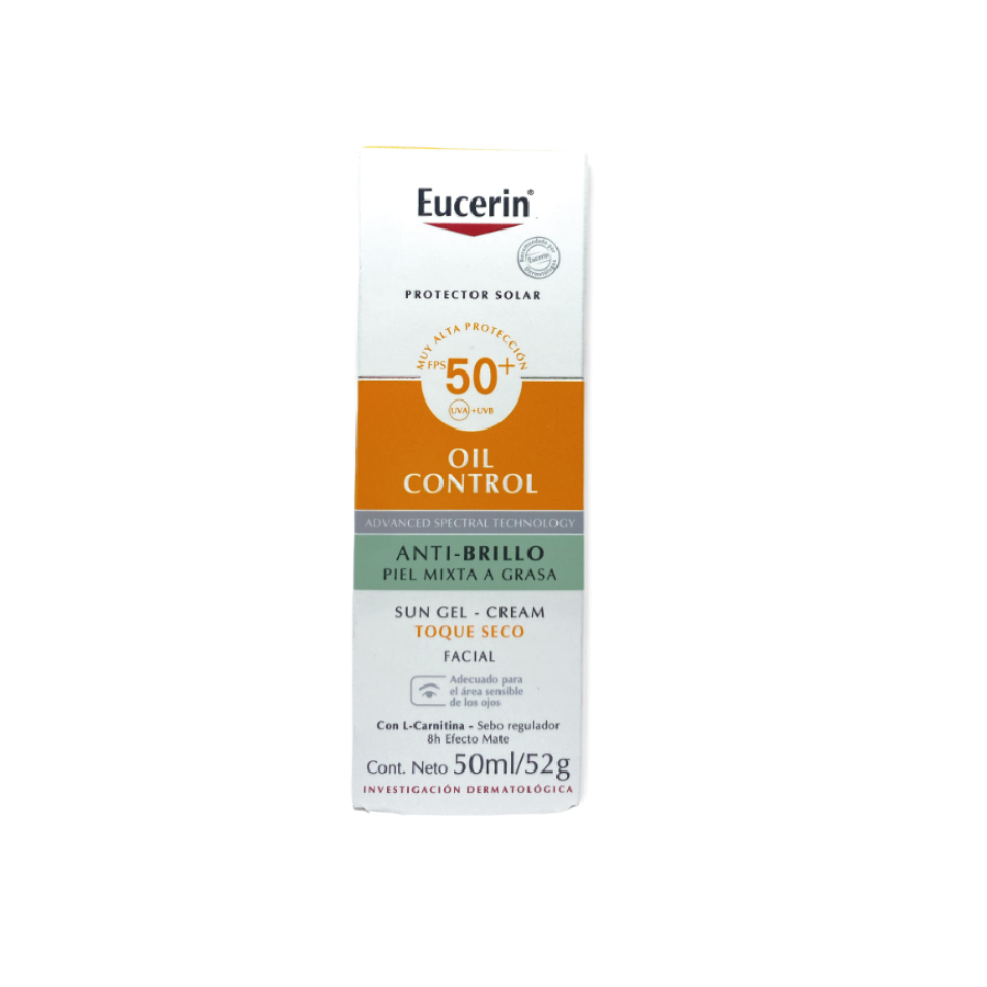 EUCERIN PROTECTOR SOLAR FPS50+ GEL FACIAL TOQUE SECO 50ML (+ I.V.A ...