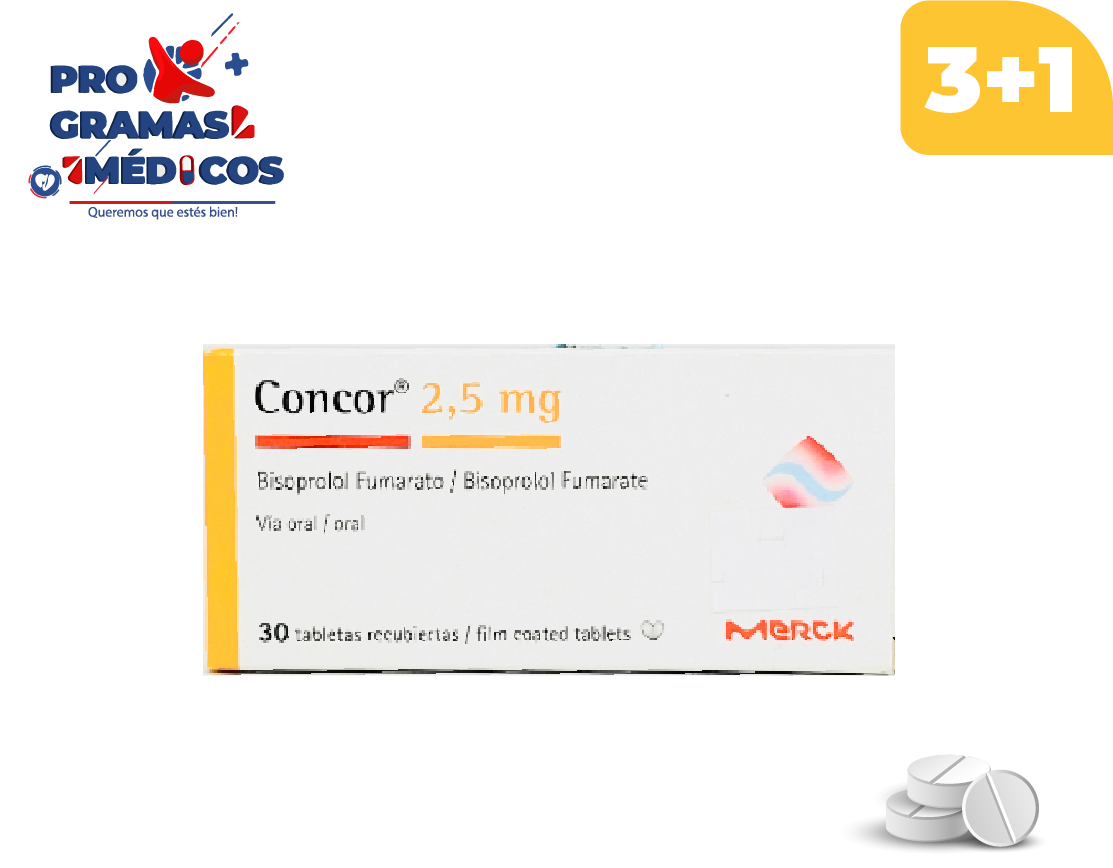 CONCOR TAB 2.5MG X30 (PM) (Precio x Unidad) - Super Farmacias Medco ...