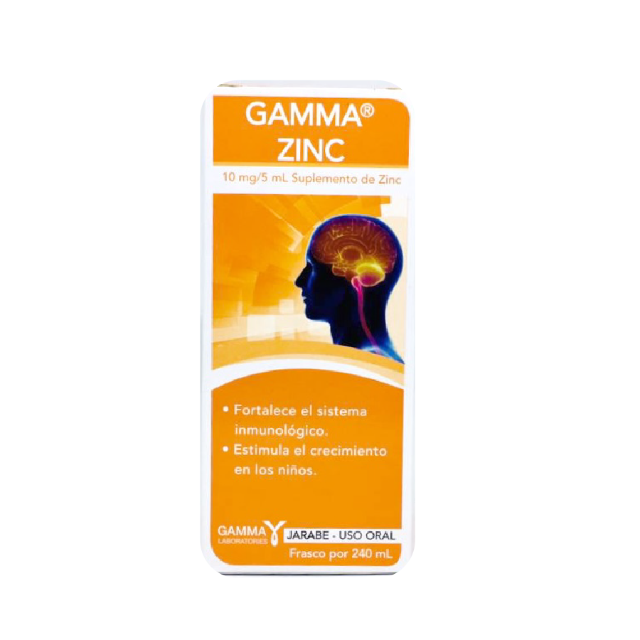 GAMMA ZINC 10MG/5ML JBE FCO X 240ML - Super Farmacias Medco Xolotlan - Compras en línea - Managua