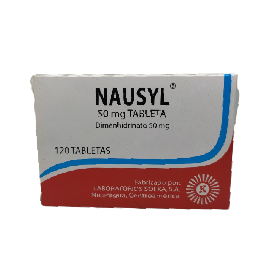 NAUSYL 50 MG (DIMENHIDRINATO) CAJA X 120 TAB (C) (Precio x Unidad ...