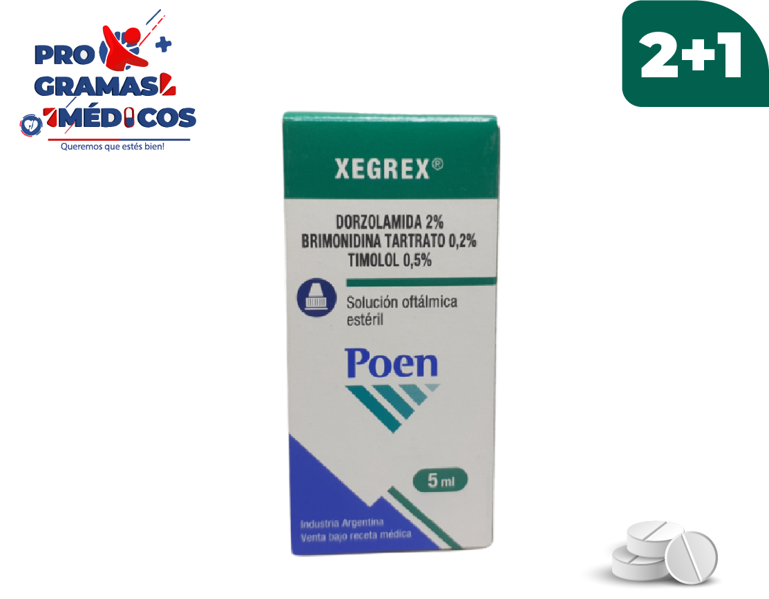 XEGREX (DORZOLAMIDA+TIMOLOL+BRIMONIDINA) OFT FCO X 5ML(PM) - Super ...