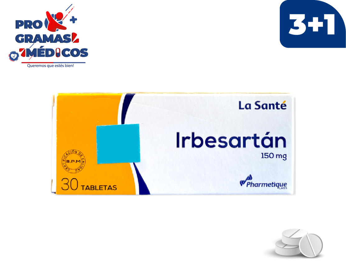 IRBESARTAN 150MG SANTE CAJA X 30 TAB (PM) (Precio x Unidad) - Super ...