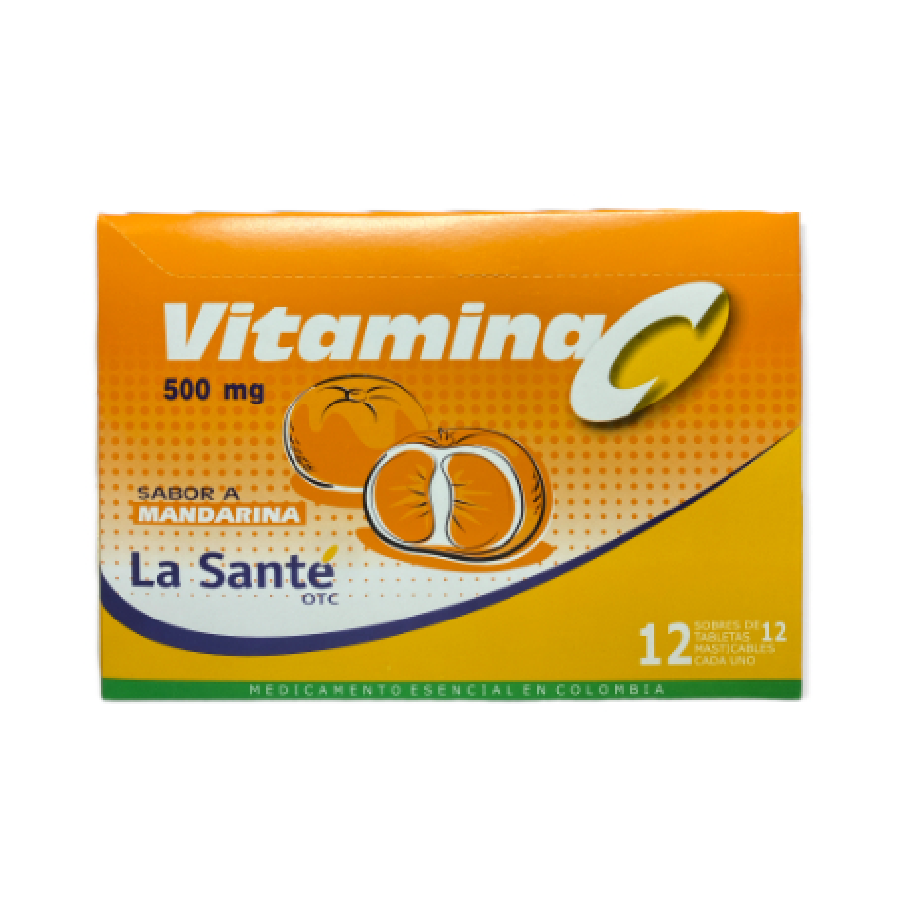 VITAMINA C 500 MG MANDARINA LA SANTE CJA X 144 TAB MAST (Precio x ...