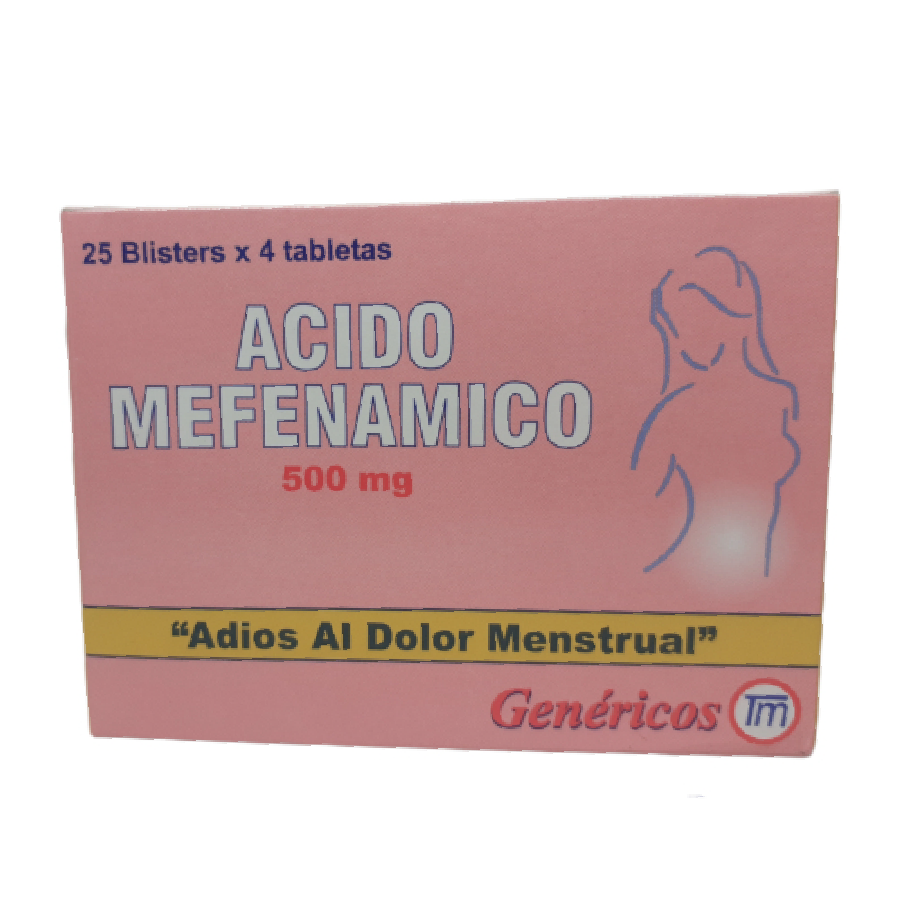 ACIDO MEFENAMICO TAB 500MG X100 (C) (Precio x Unidad) - Super Farmacias ...