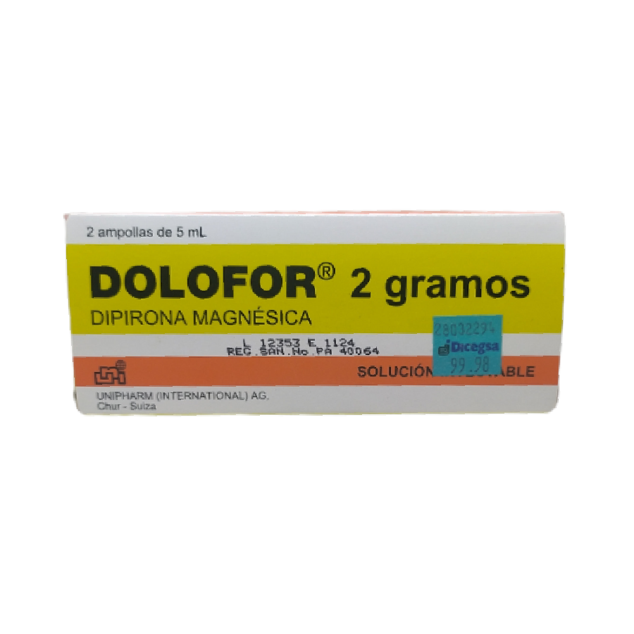 DOLOFOR INY AMP 2GM X5 ML (Precio x Unidad) - Super Farmacias Medco ...