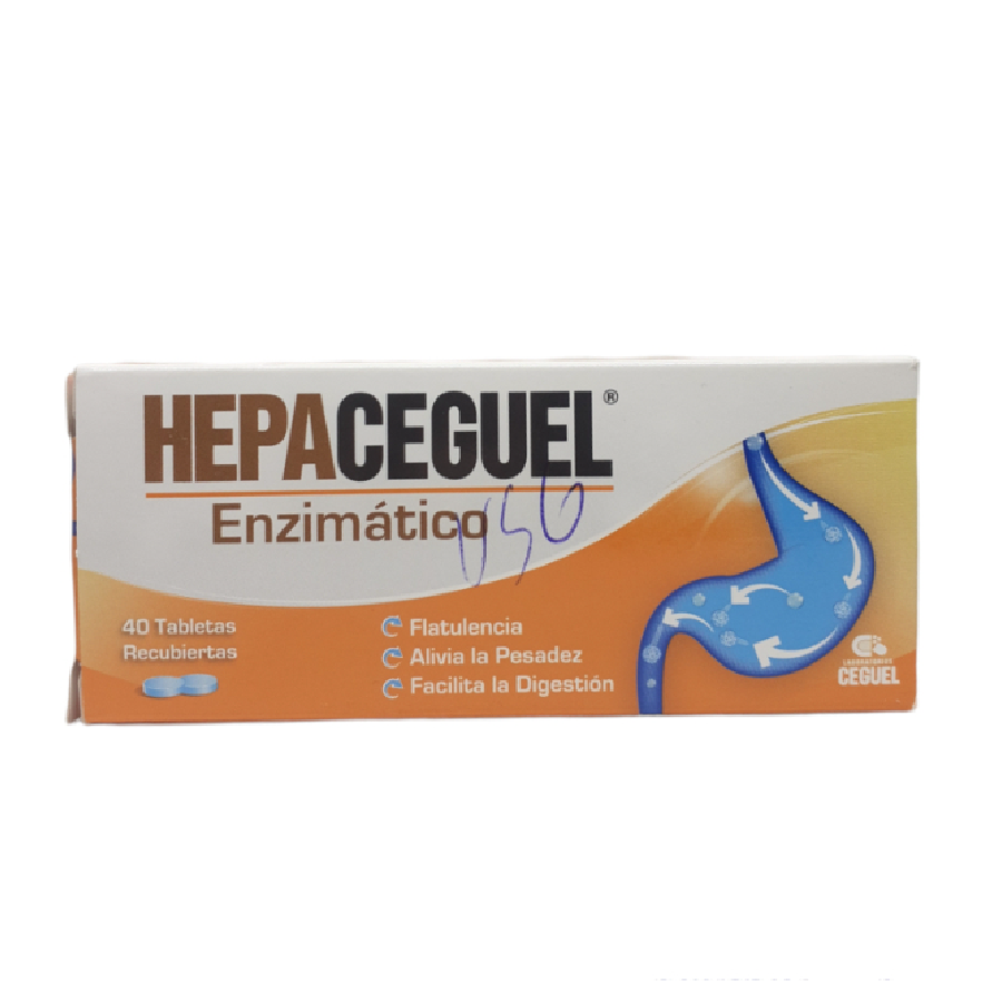 HEPACEGUEL ENZIMATICO (PANCREAT130MG/SIMET 40MG) C X 40 TAB (Precio x ...