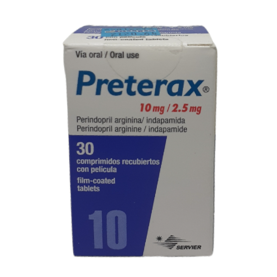 PRETERAX 10MG/2.5MG CAJA X 30 COMP - Super Farmacias Medco Xolotlan ...