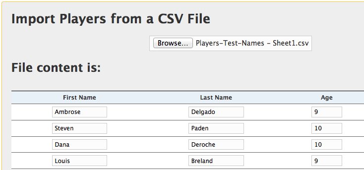 Sample Drafts | Youth Sports League Draft | OnlineDraft
