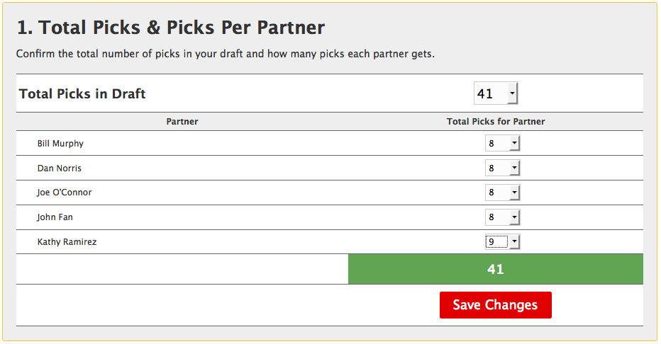 Sample Drafts | Draft Season Tickets | OnlineDraft