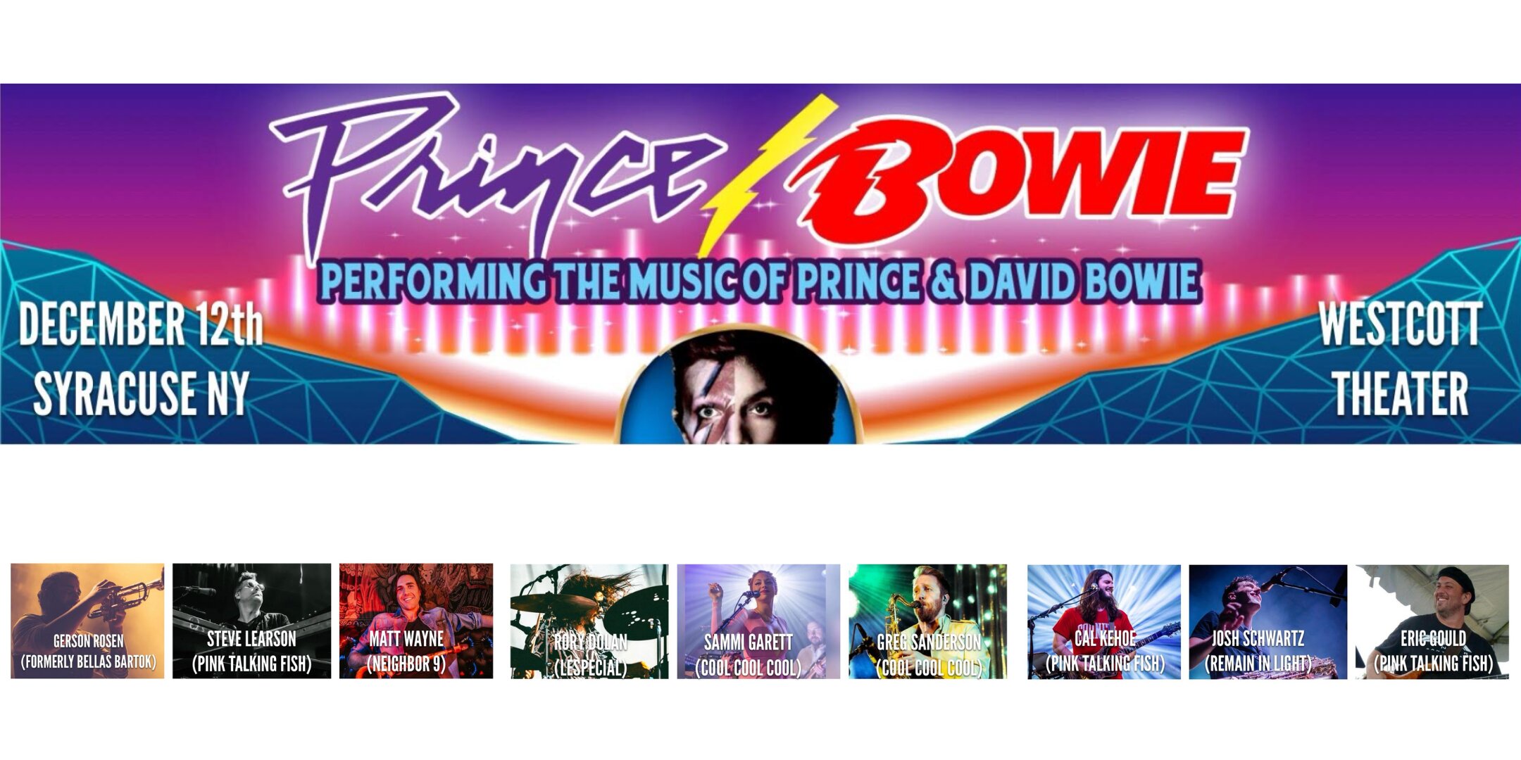 Prince / Bowie , Thursday, December 12, 2024, 8:00pm | Westcott Theater | Syracuse, NY | Opendate