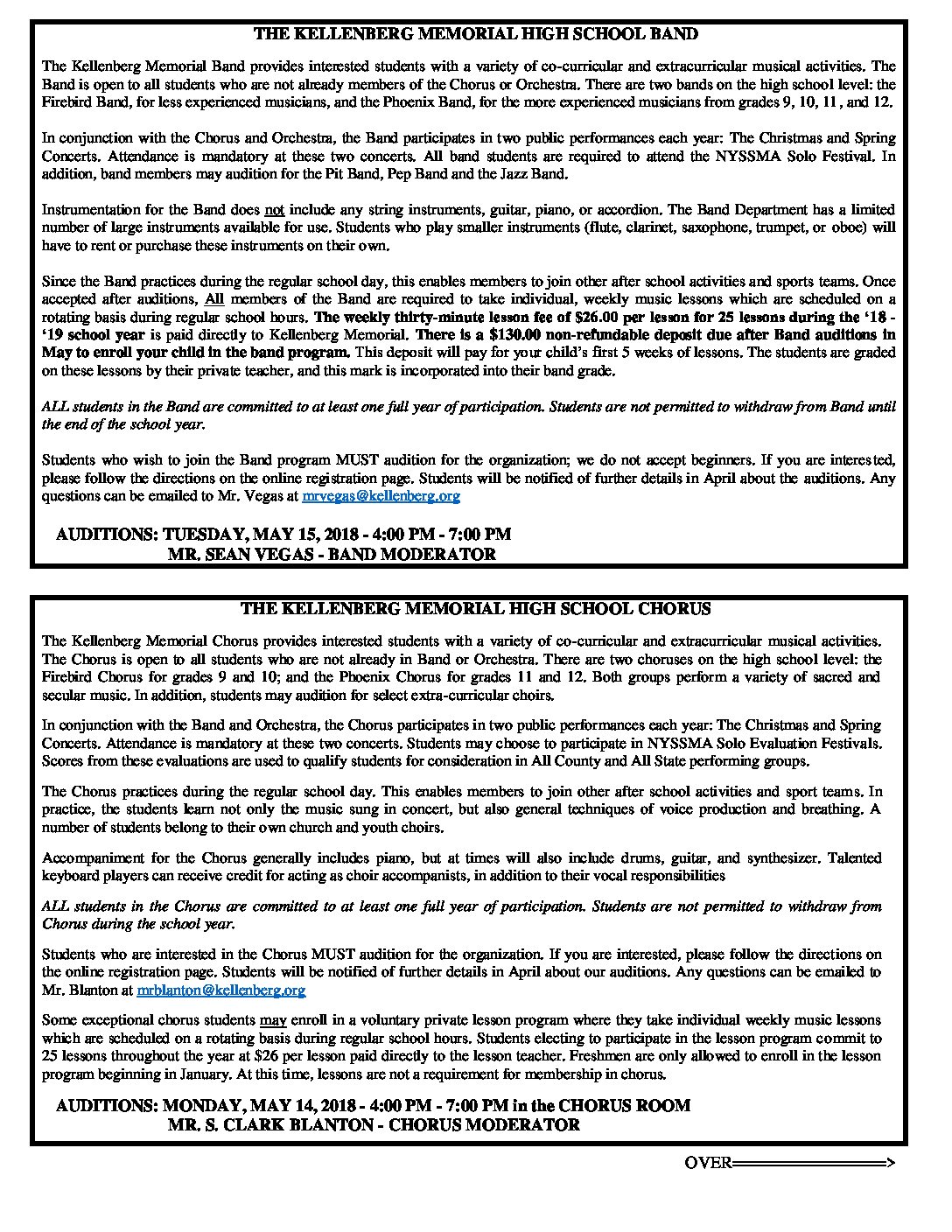 High School Band-Chorus-Orchestra Information 2018-2019 – Kellenberg ...