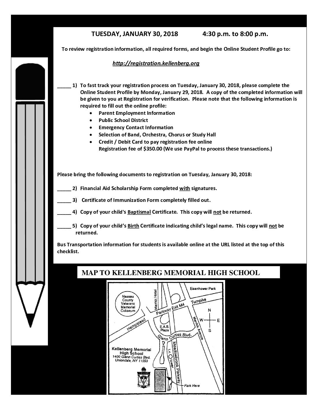 High School Check List for Registration 2018 – Kellenberg Memorial High ...