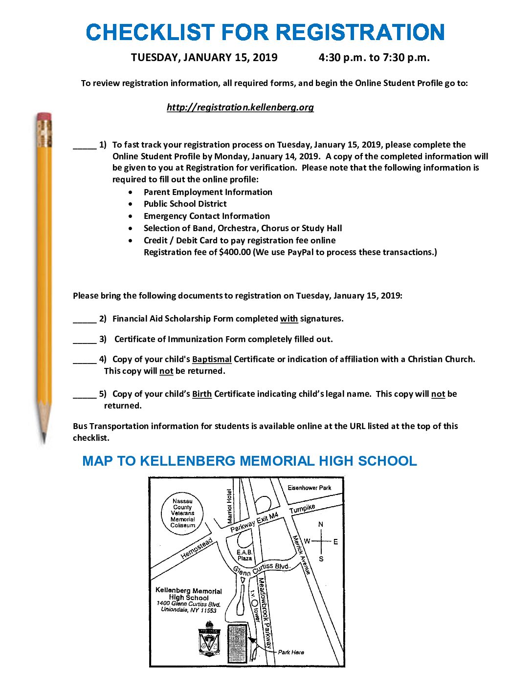 High School Checklist – Kellenberg Memorial High School