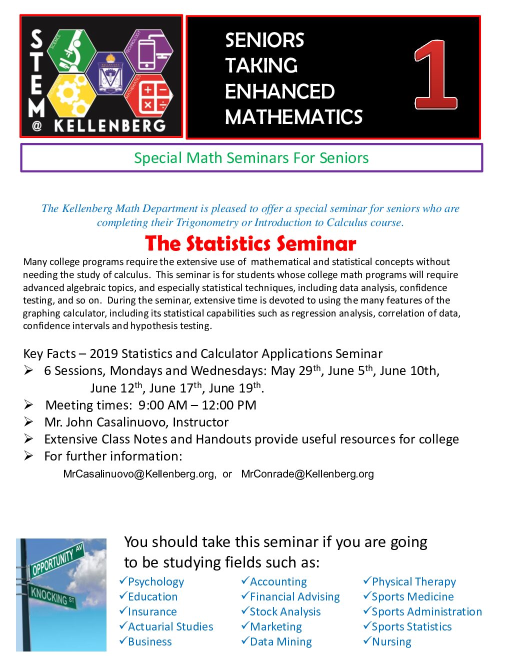 2019 Statistics Seminar Promo – PDF – Kellenberg Memorial High School