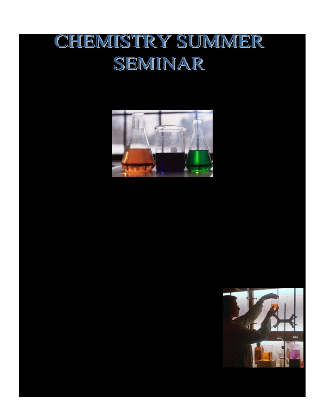 Chemistry Seminar parent flyer 2018-19 – Kellenberg Memorial High School