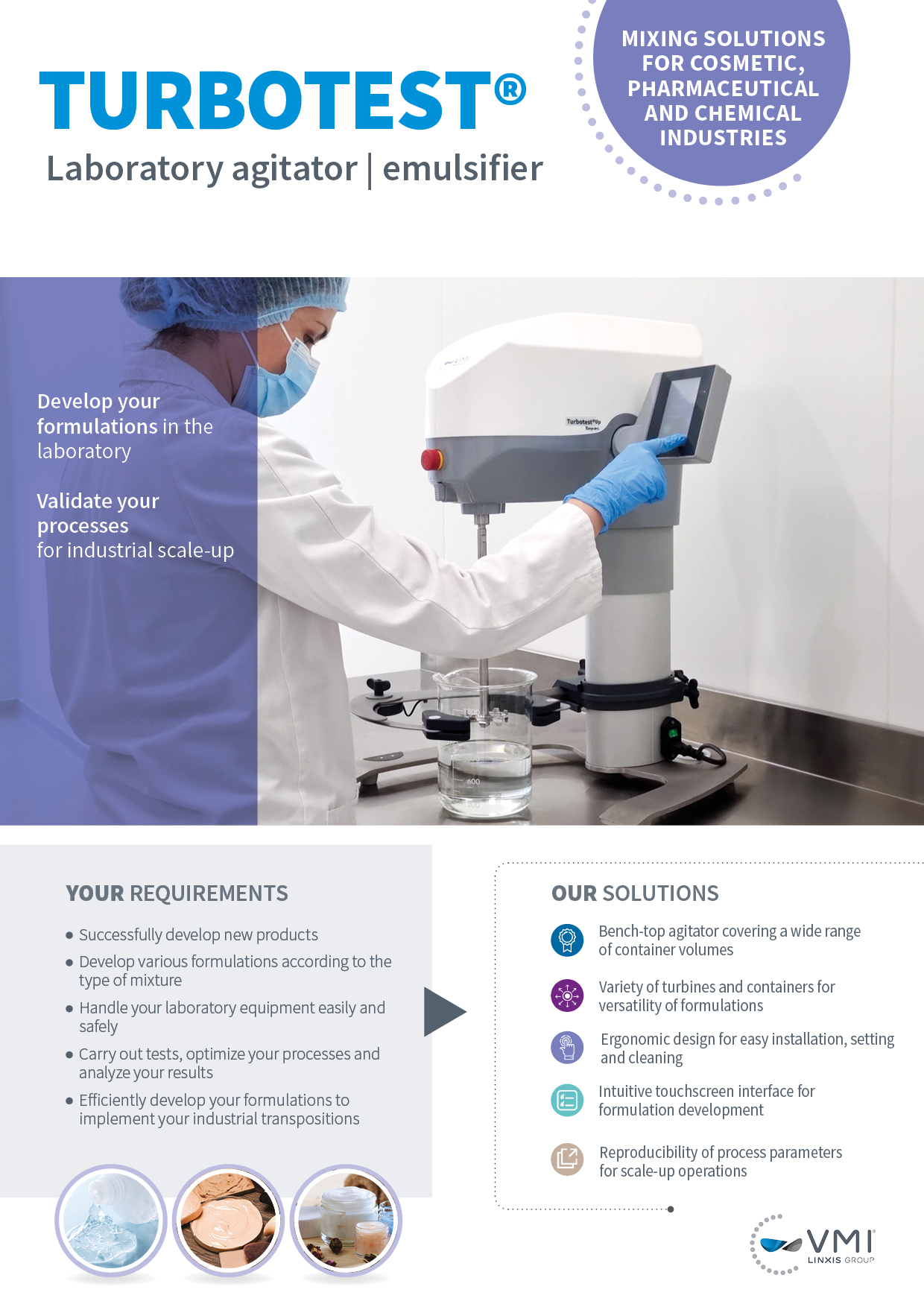 Our brochure for the Turbotest laboratory agitator/emulsifier