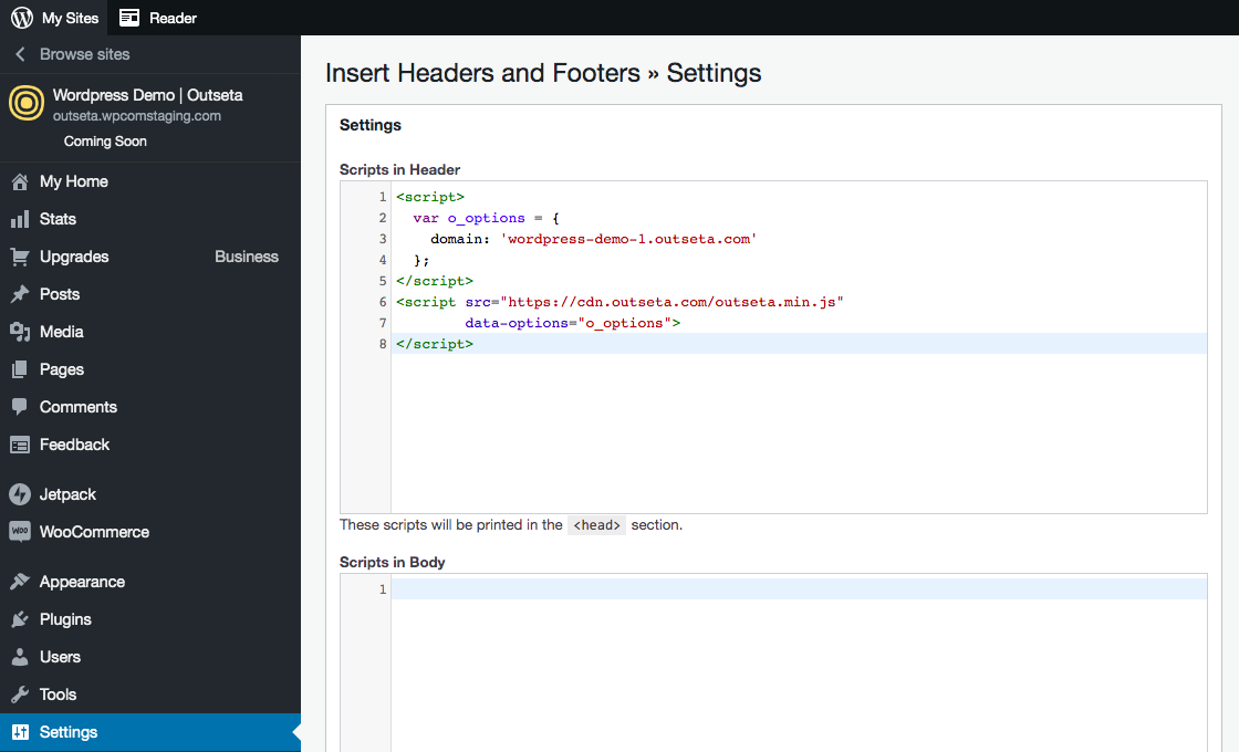 Integrate Outseta with Wordpress | Outseta Knowledge Base